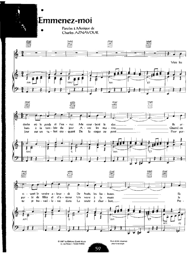 Emmenez-Moi - Aznavour PDF | PDF