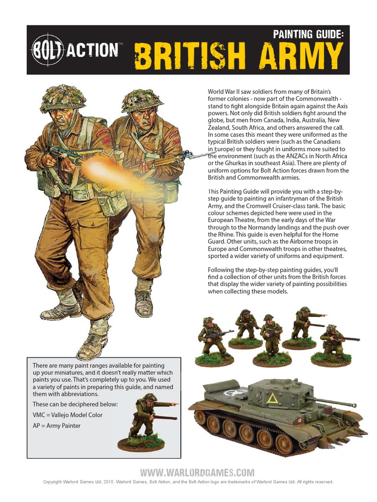Bolt Action Blitzkrieg Painting Guide | PDF | Commando | Infantry