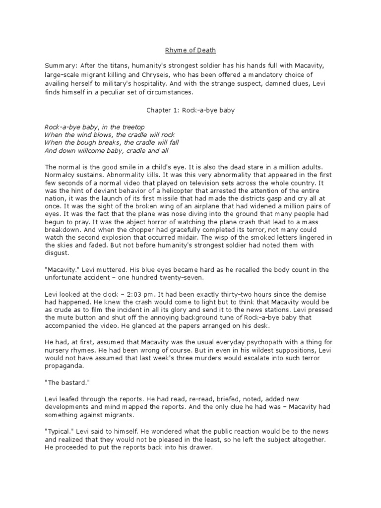 Rhyme of Death | PDF