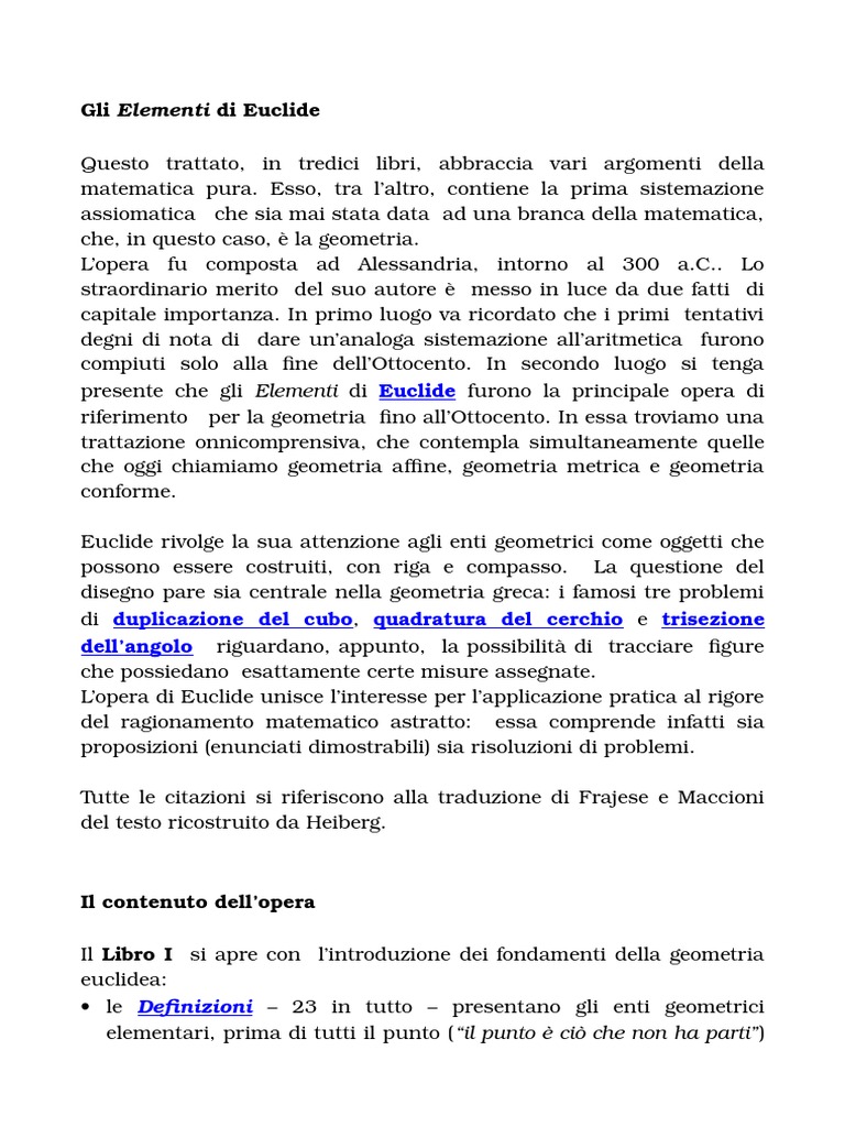 Gli Elementi Di Euclide | PDF