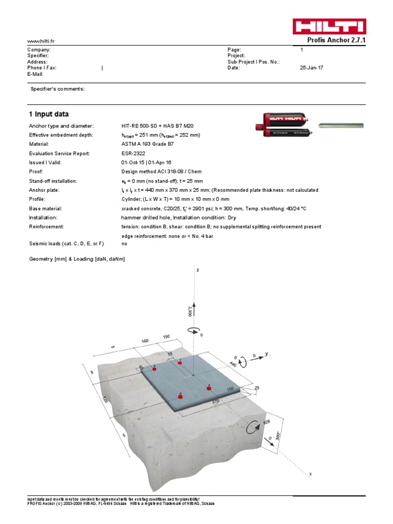 Hilti Profis Anchor Design Guide Pdf Technology And Engineering 8325