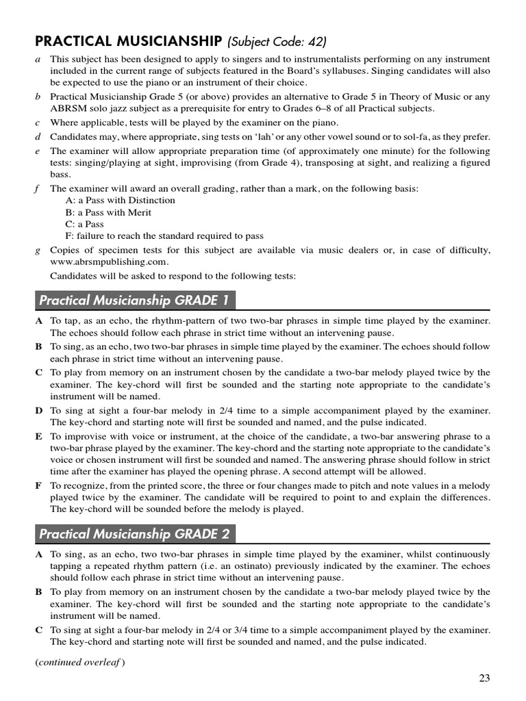 Practical Musicianship Exam Guide | PDF | Harmony | Chord (Music)