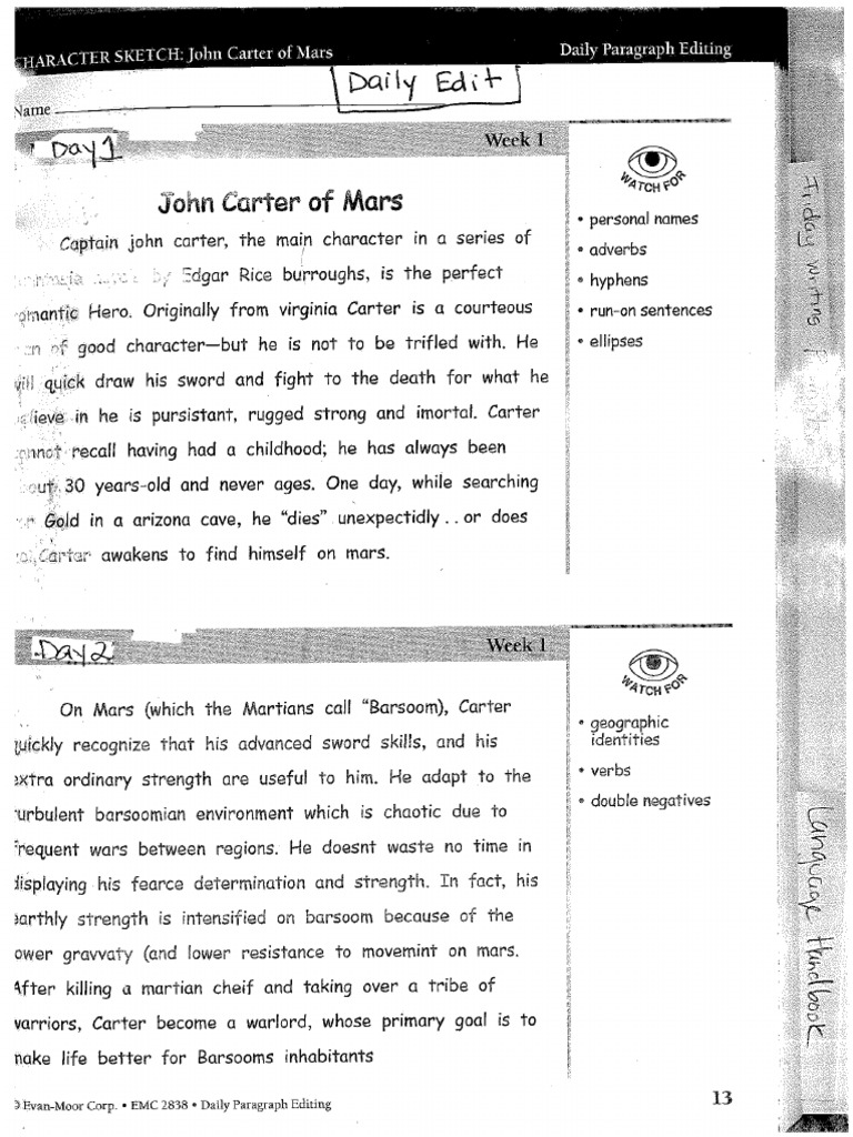 Daily Edit Blank | PDF