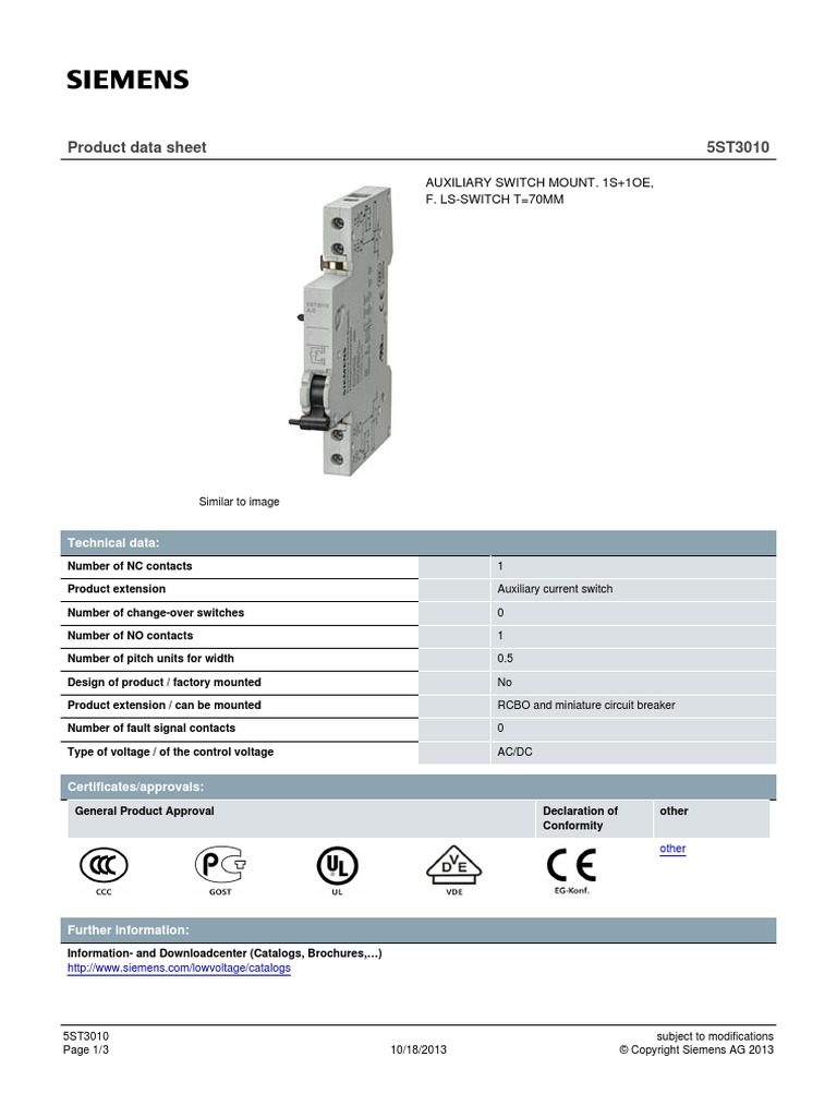 5ST3010 | PDF | Switch | Electrical Engineering