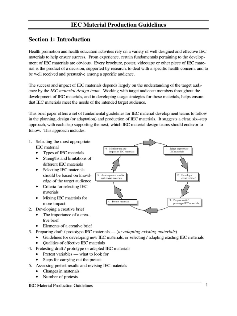IEC Production Guidelines PDF | PDF