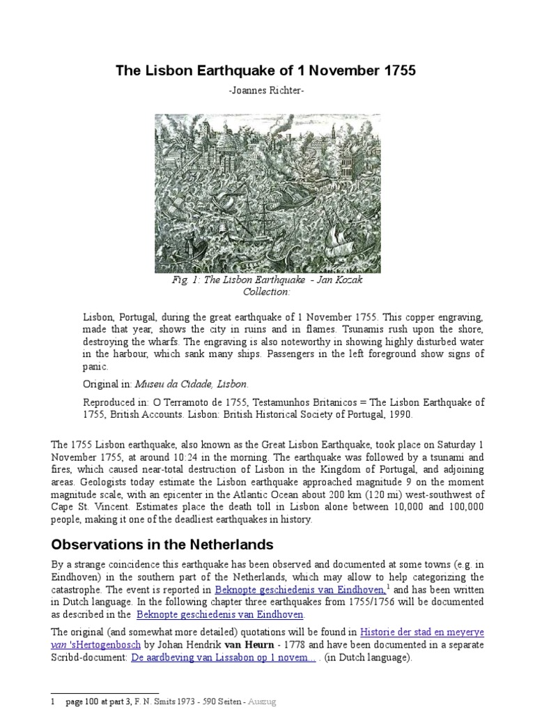 Lisbon Earthquake 1755 Impact | PDF | Travel