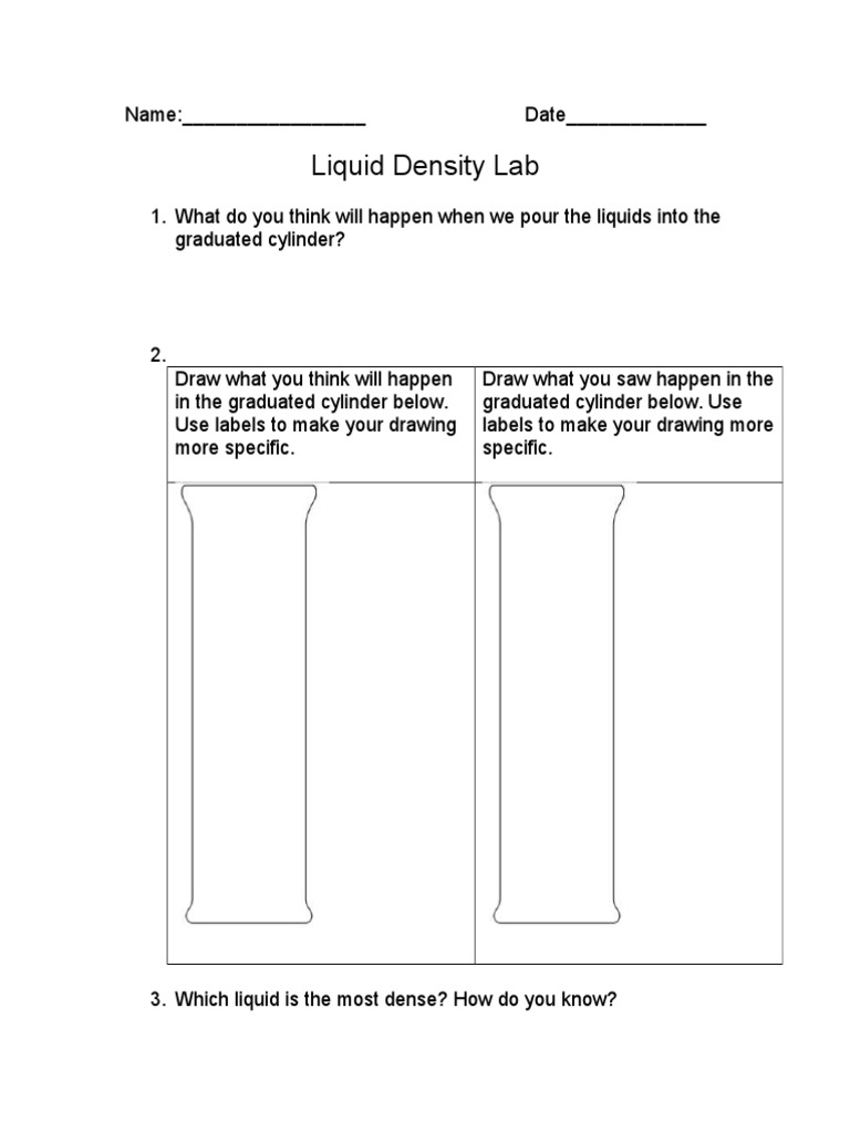 Liquid Density Lab | PDF