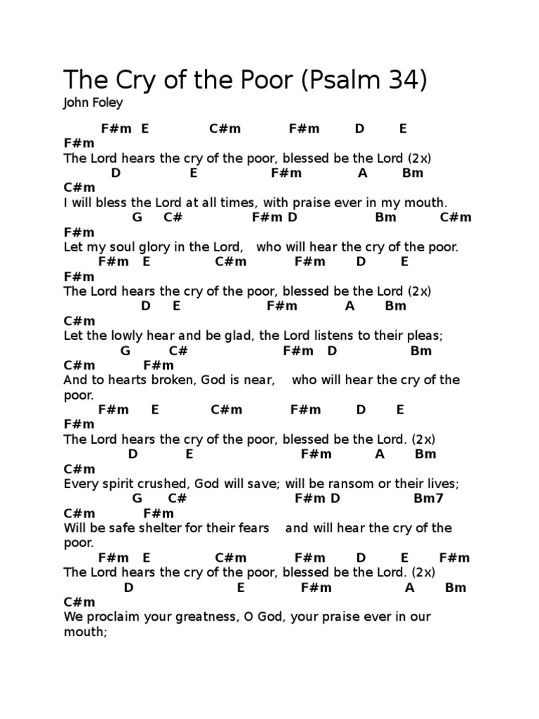 The Cry of The Poor | PDF