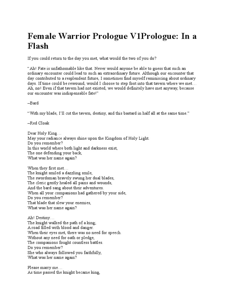 Female Warrior | PDF | Bard