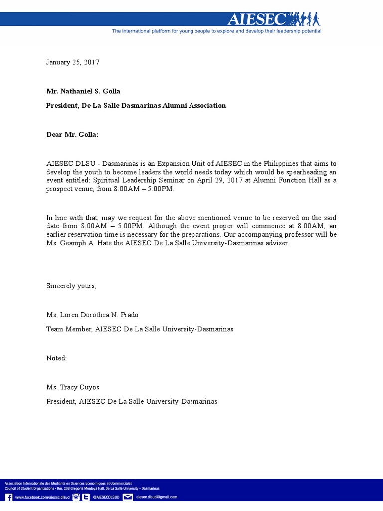 Request Letter Sample | PDF