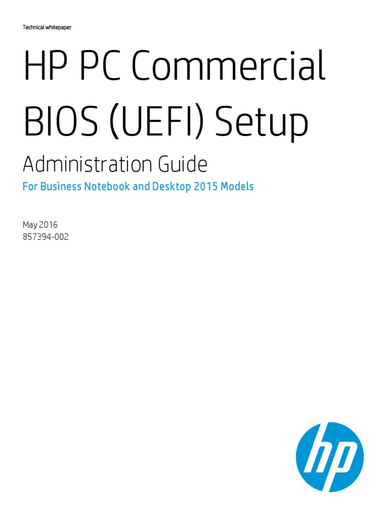 HP PC Bios Setup | PDF | Bios | Booting