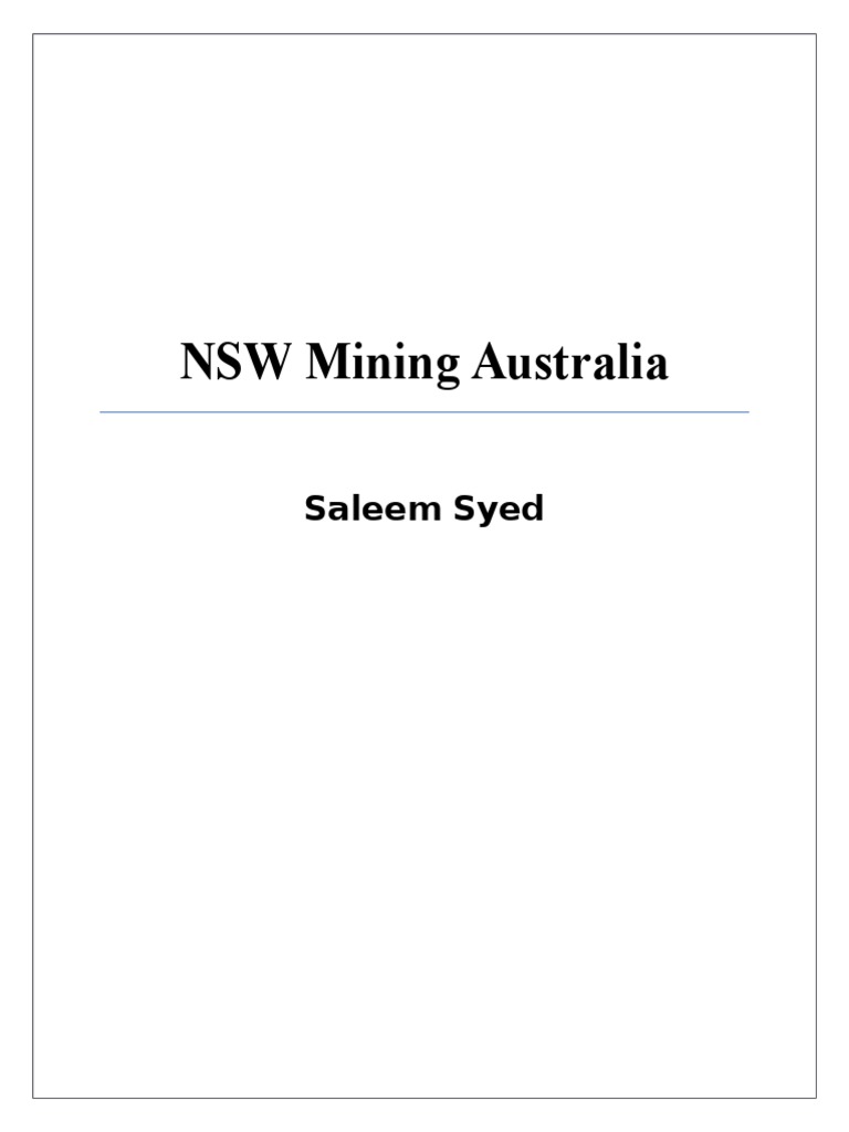 Nsw Mining Australia Pdf Information Security Computer Security