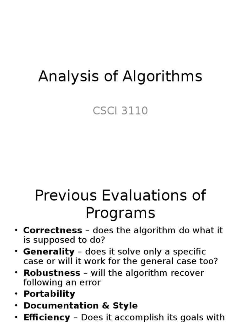 Analysis Of Algorithms Pdf Time Complexity Algorithms