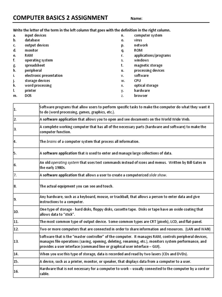 Assignment 1 Intro To Computer Pdf Computer Data Storage Graphical User Interfaces