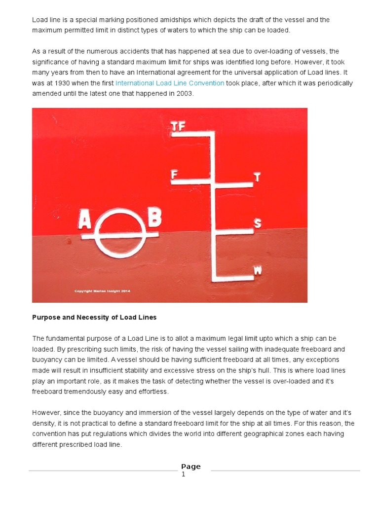 Ship Load Lines | PDF | Ships | Shipbuilding