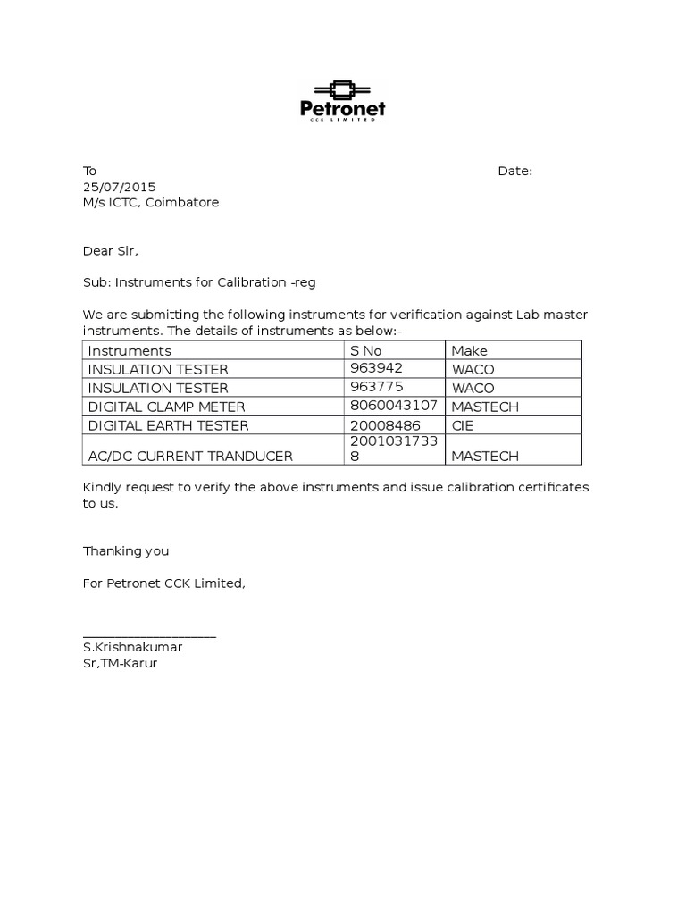 Letter To Ictc | PDF