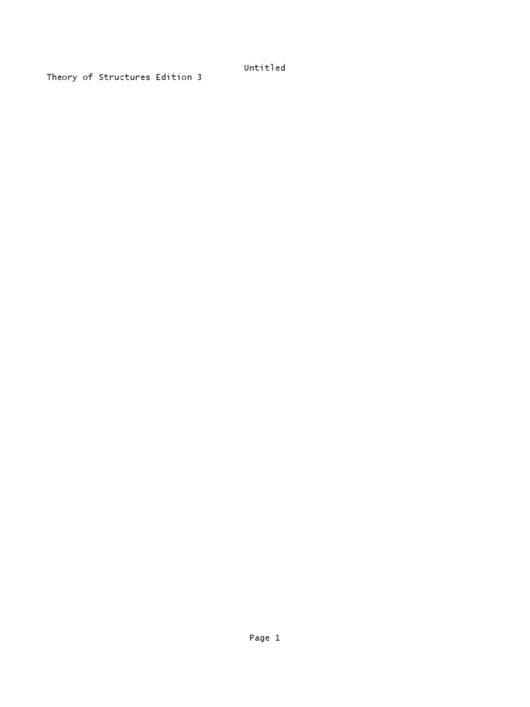 Theory of Structures Edition 3 | PDF