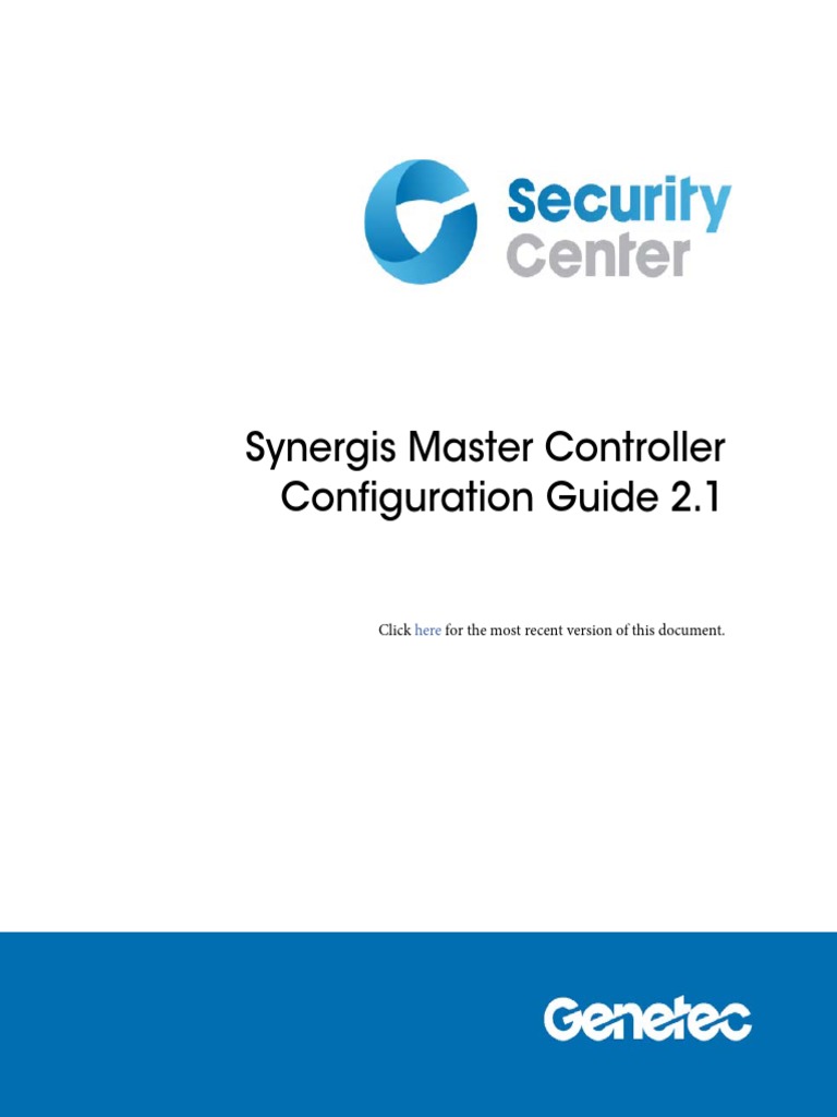 En - Synergis Master Controller Configuration Guide 2.1 | PDF | Login ...