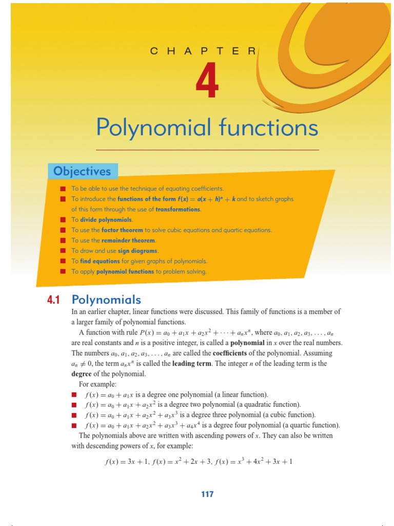 Math Methods CAS Unit 3&4 - Ch4 | PDF | Polynomial | Division (Mathematics)