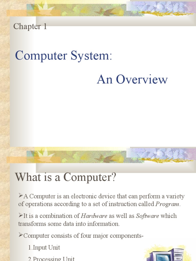 Computer System | PDF | Computer Data Storage | Input/Output
