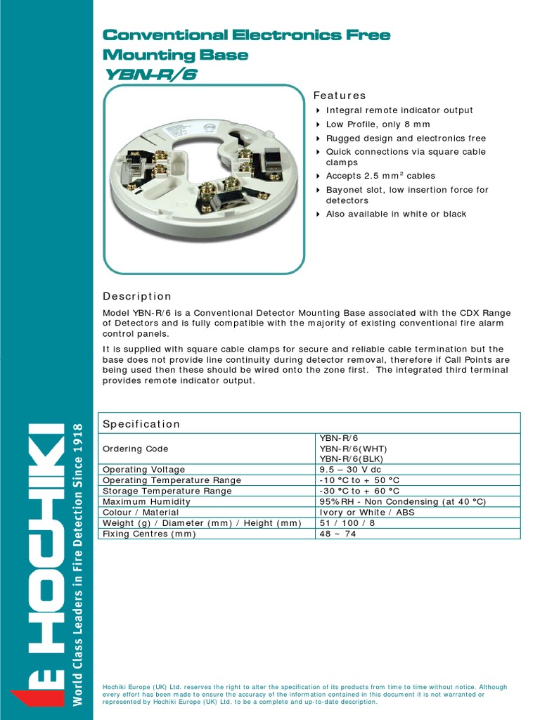 YBN-R/6: Conventional Electronics Free Mounting Base | PDF