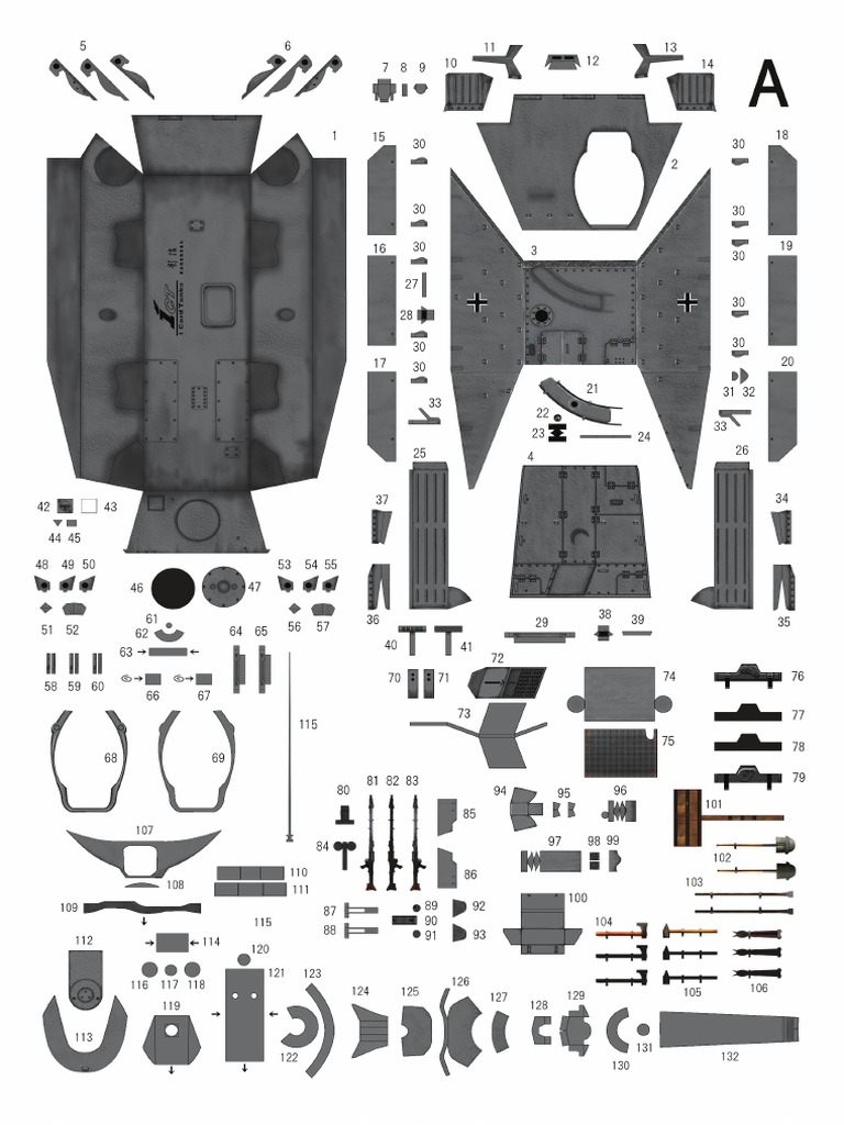 Hetzer - paper model tank