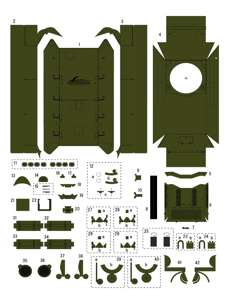 T 34 76 Paper Model Tank | PDF