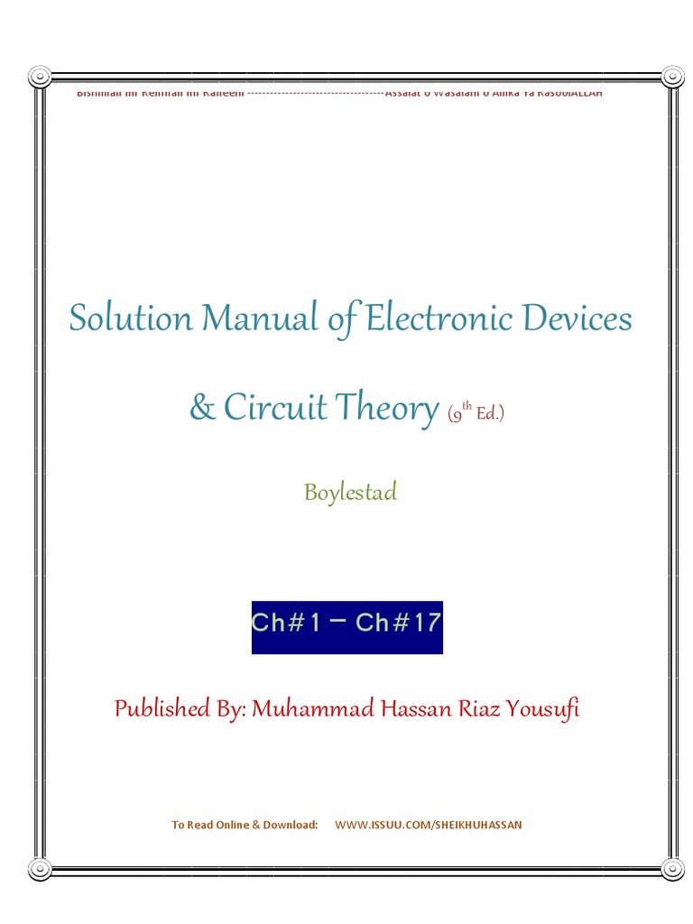 Solution+Manual+of+Electronic+Devices+&+Circuit+Theory+ (9th+ed) +boylestad PDF | PDF