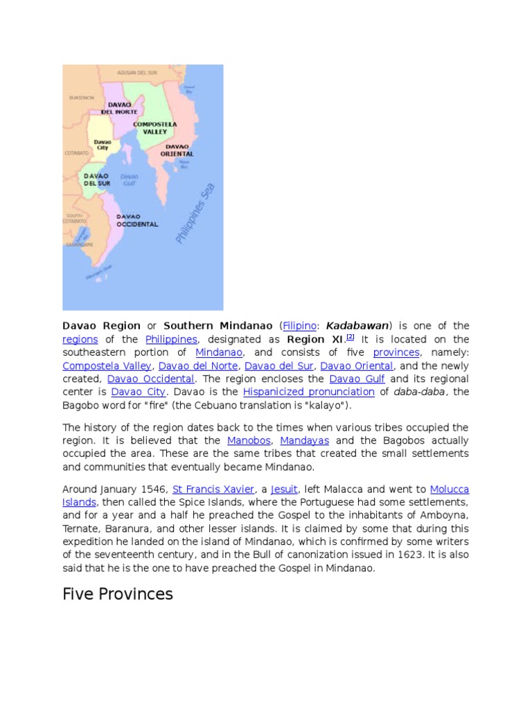 Davao Region or Southern Mindanao