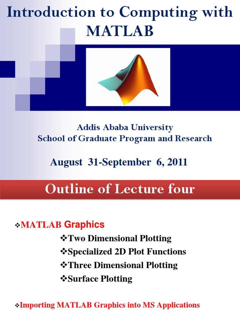Introduction To Two Dimensional And Three Dimensional Plotting In Matlab Pdf Contour Line
