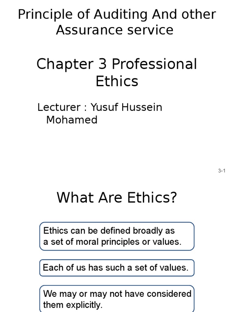 Principle of Auditing and Other Assurance Service: Chapter 3 ...