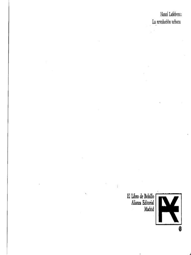 Henri Lefebvre - Larevolucion Urbana. Cap.1 | PDF