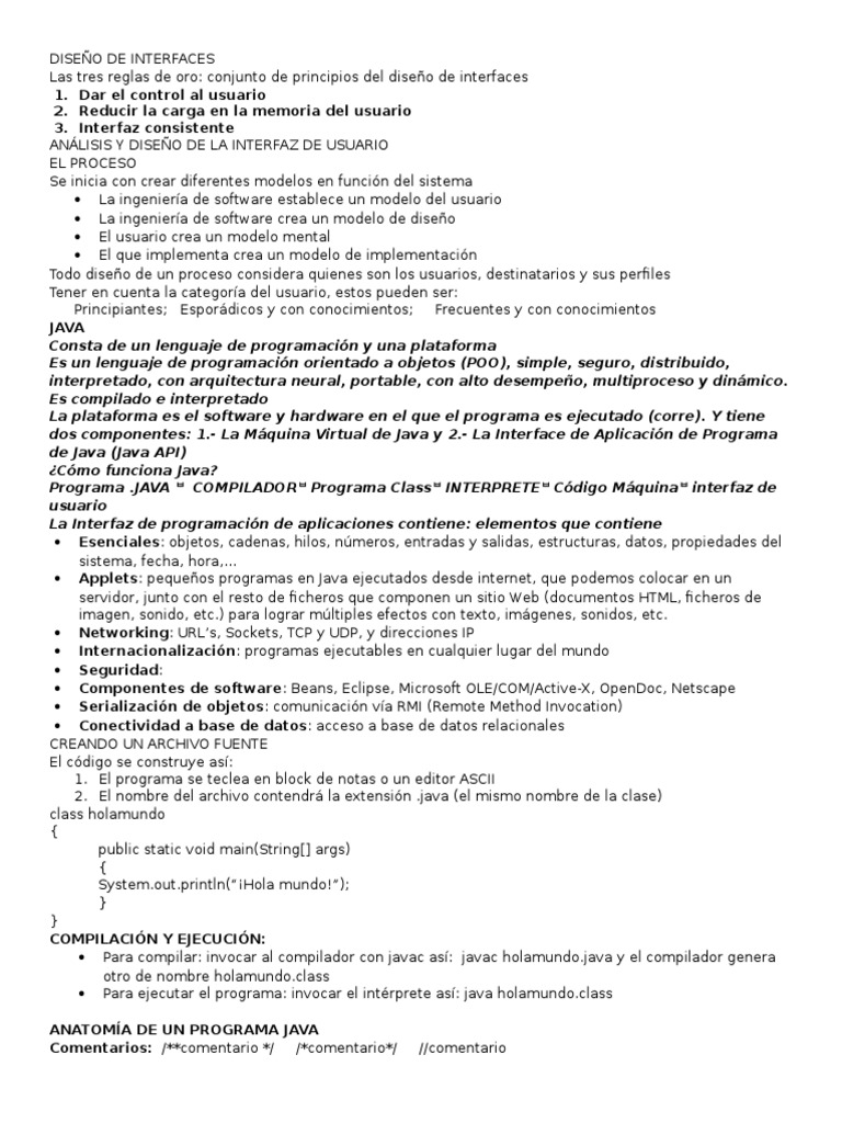 Las Tres Reglas de Oro y Java Resumen | PDF | Objeto (informática ...