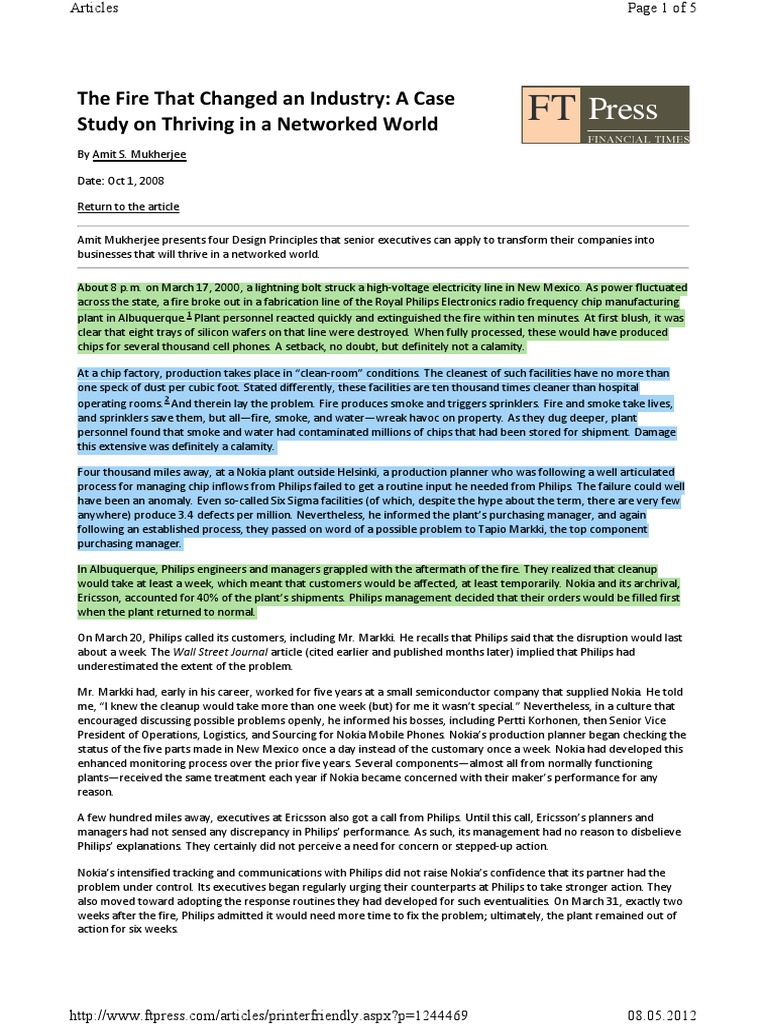 The Fire That Changed an Industry: How Nokia's Rapid Response to a Chip ...