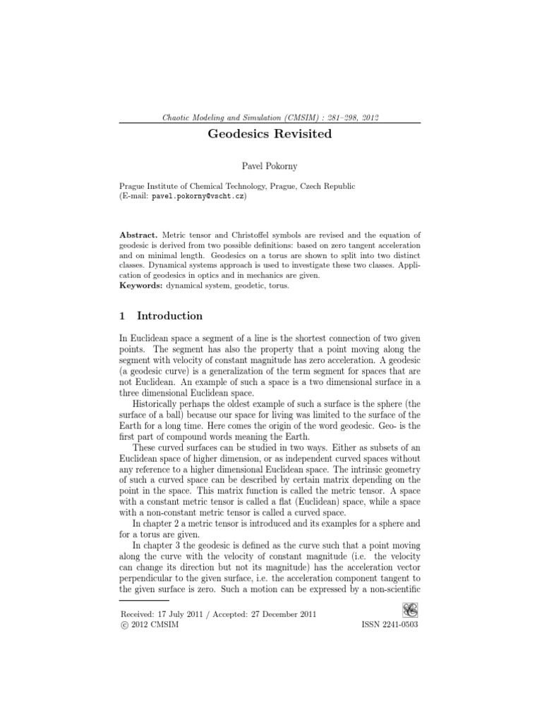 25 CMSIM 2012 Pokorny 1 281-298 | Download Free PDF | Euclidean Space ...