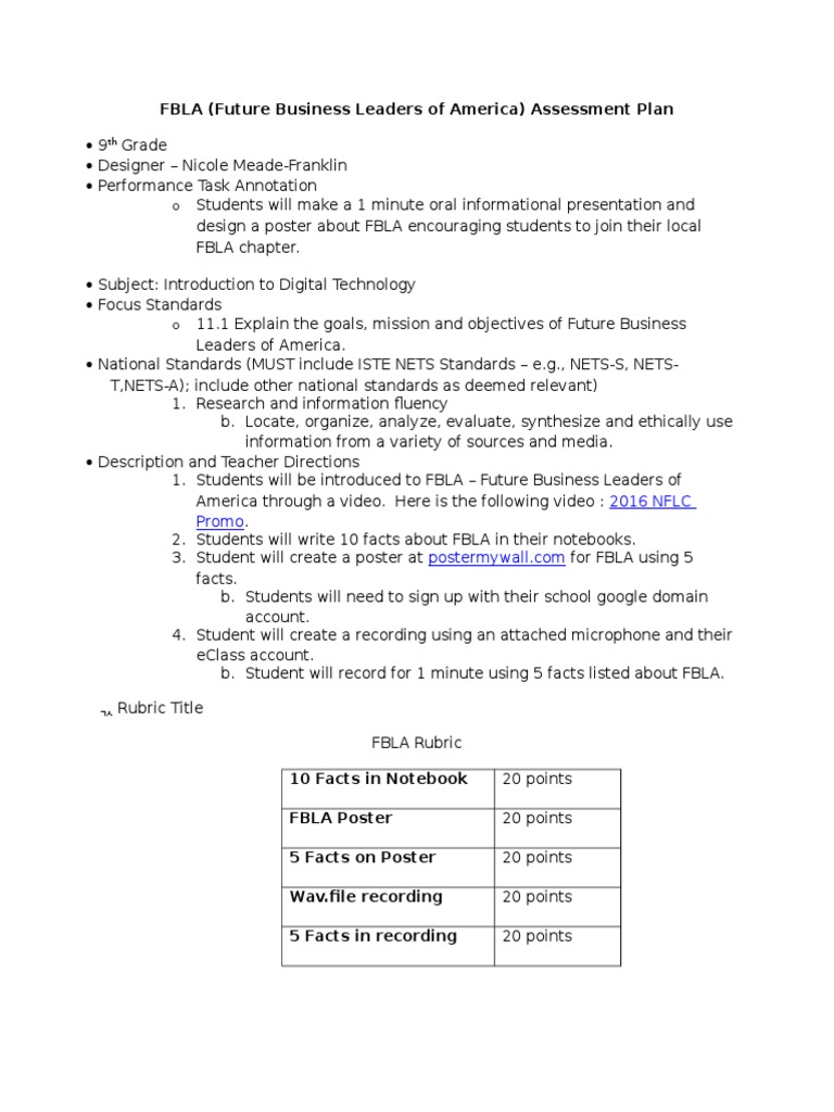 Assessment Plan | PDF