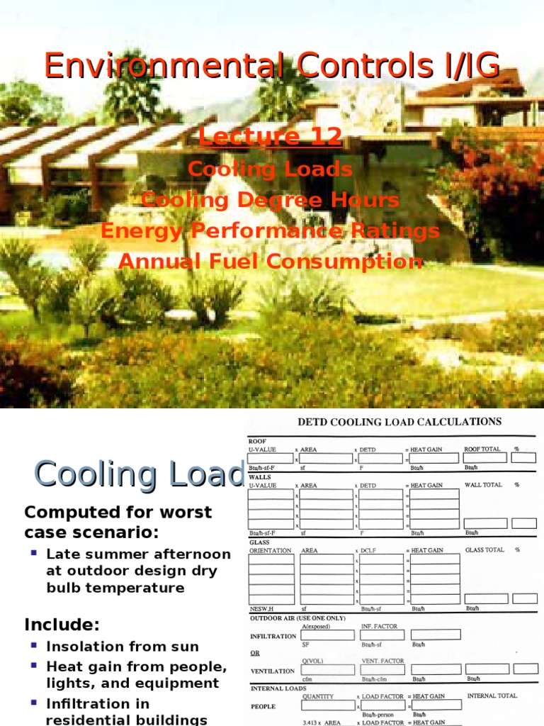Cooling Load Analysis and Calculations | PDF | Electromechanical ...