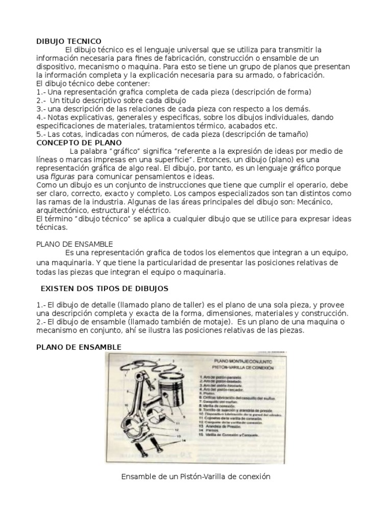 Dibujo Técnico y Planos de Ensamble | PDF | Dibujo | Dibujo técnico