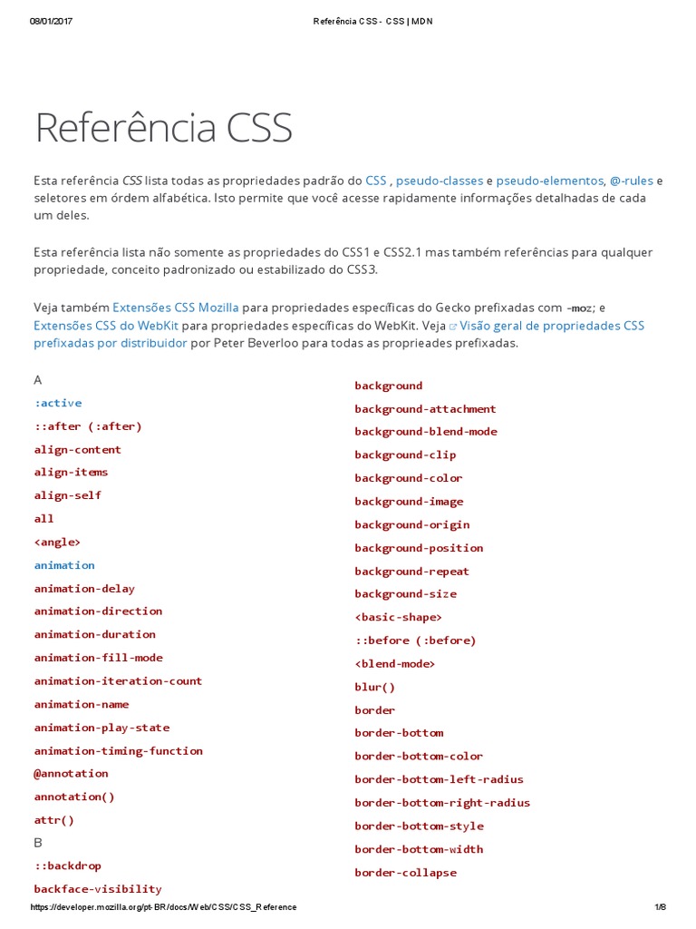 Guia completo de referência CSS: propriedades, seletores, conceitos e ...