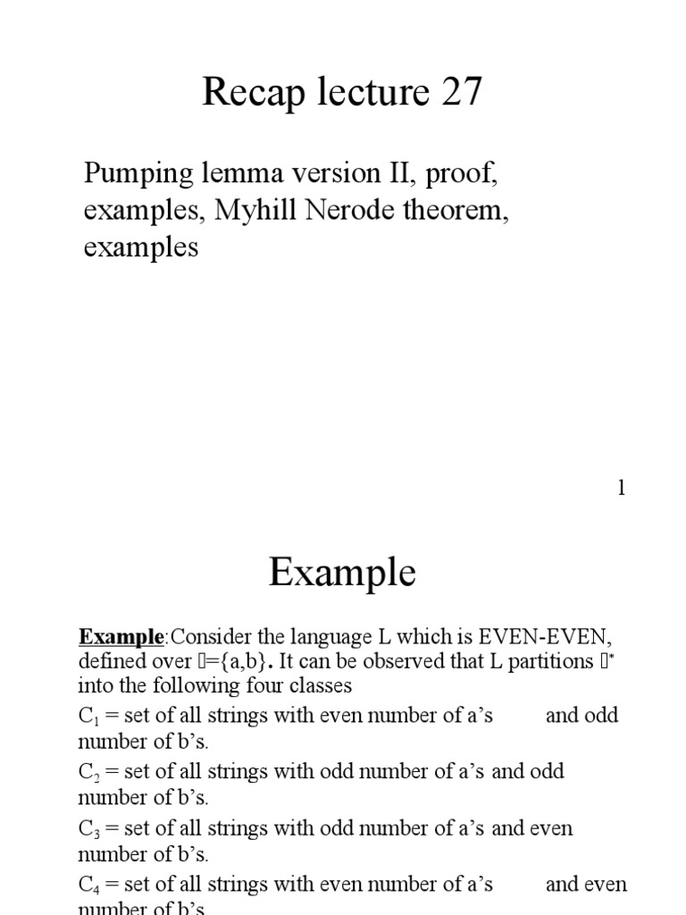 Myhill-Nerode Theorem & Language Quotients | PDF | String (Computer Science) | Metalogic