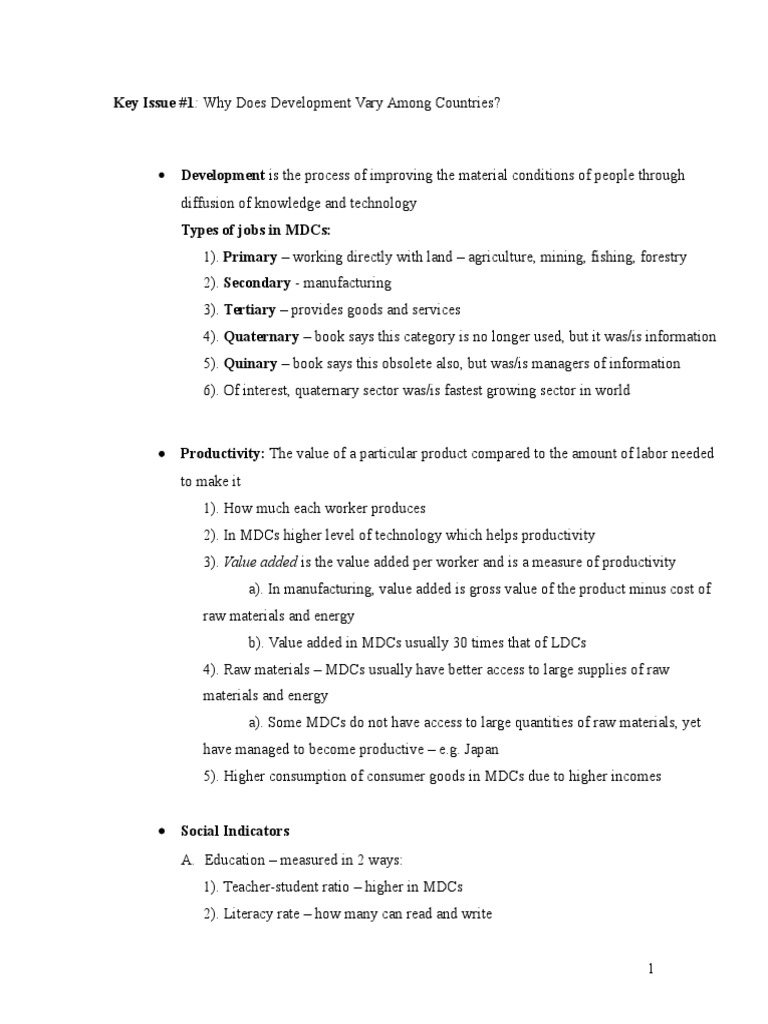 APHG Chapter 9 Outline | PDF | Life Expectancy | Gross Domestic Product