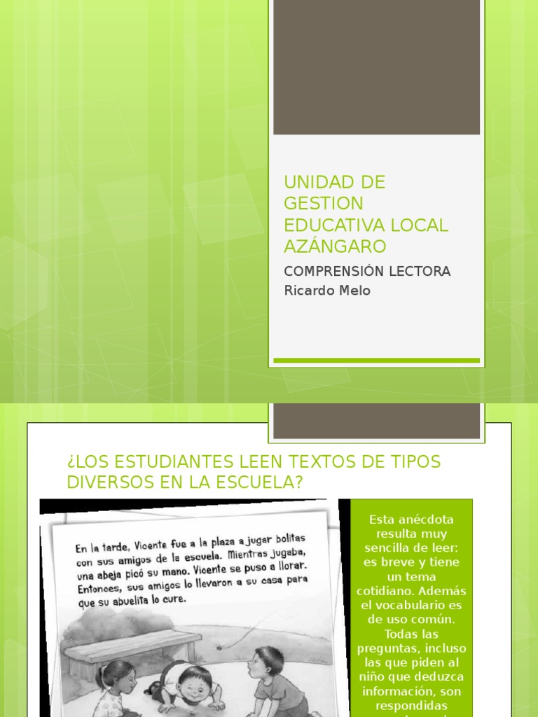 Comprensión Lectora i Ece Primaria | PDF | Lectura (proceso) | Información