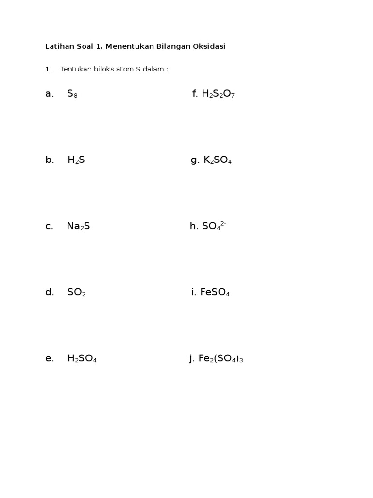 Latihan Soal Reaksi Redoks | PDF