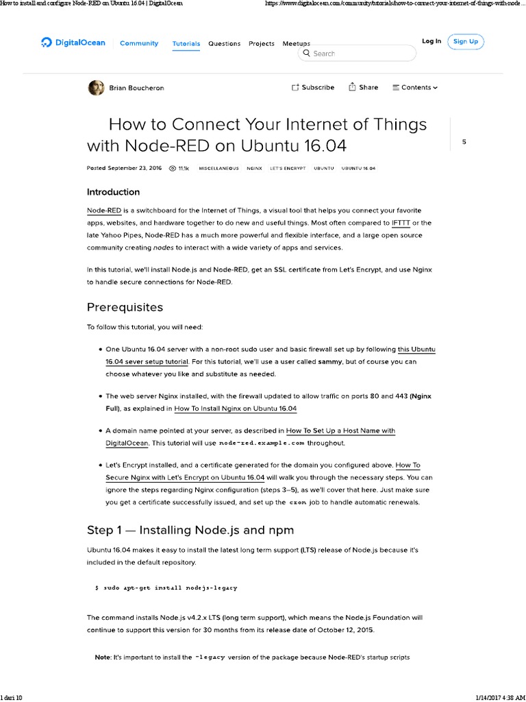 Install Node Red | PDF | Transport Layer Security | Sudo