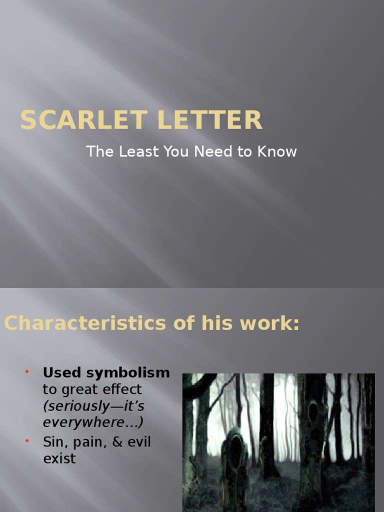 The Scarlet Letter: Puritan Society and Symbolism | PDF