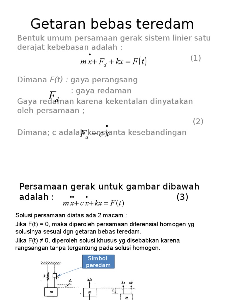 Getaran Bebas Teredam | PDF