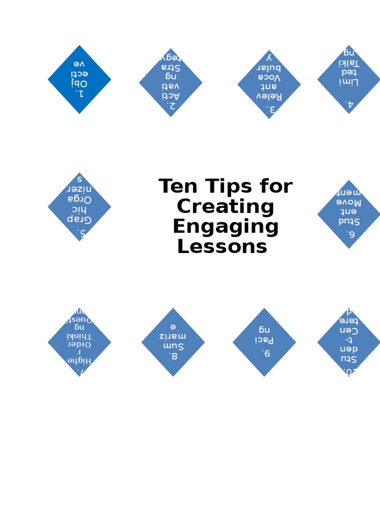 Ten Tips For Engaging Lessons | PDF