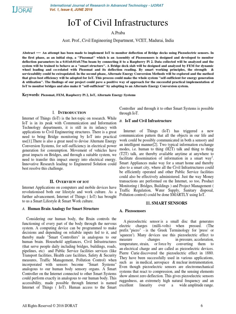 IoT of Civil Infrastructures | PDF | Internet Of Things | Computing And ...