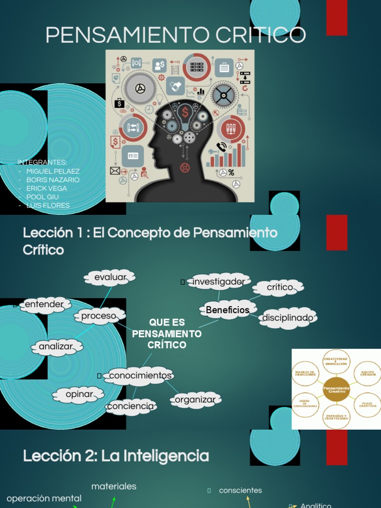 Pensamiento Critico Resumen.pptx | Inteligencia | Mente