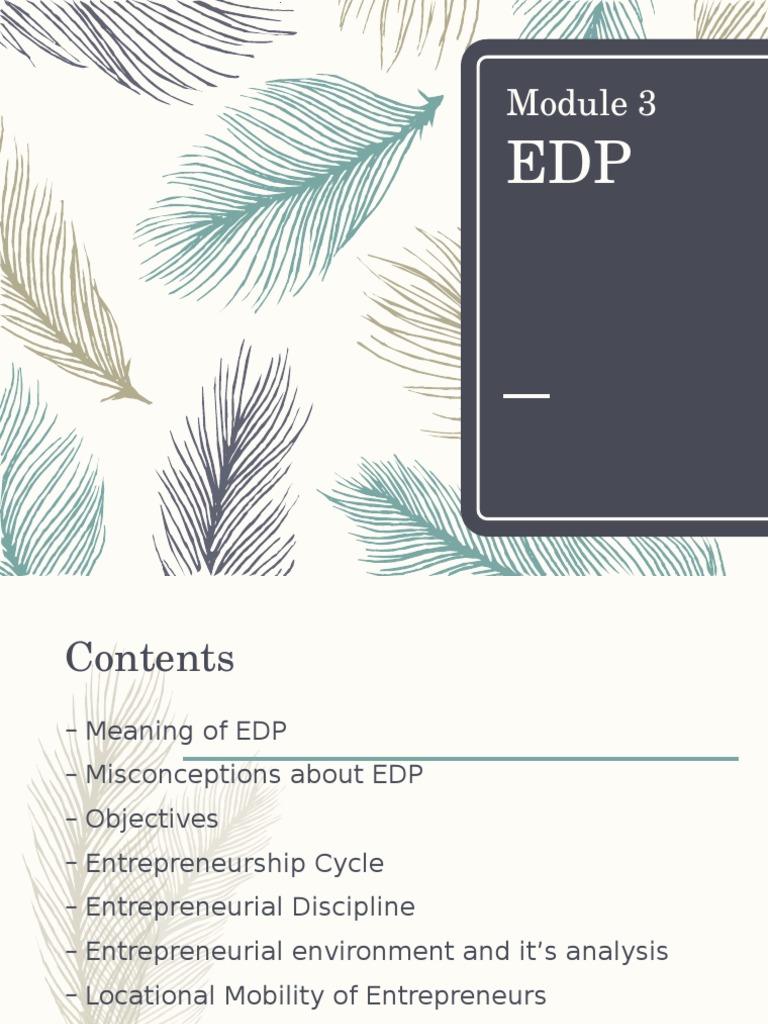 Module 3 EDP | PDF | Entrepreneurship | Economies